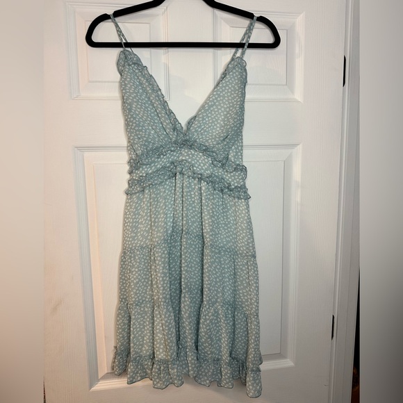 Aakaa | Dresses | Aakaa Light Blue Floral Dress | Poshmark